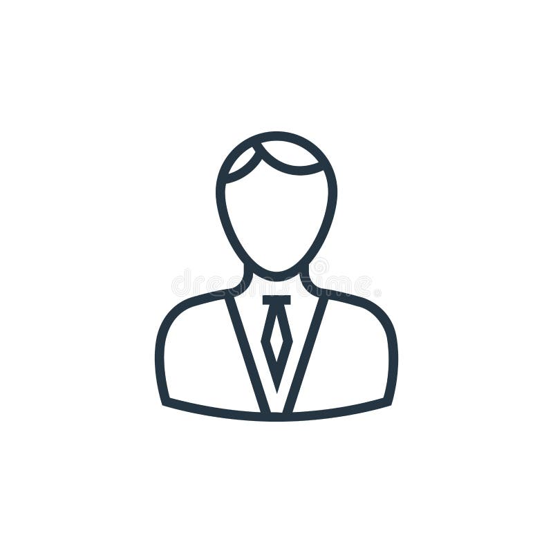 Manager Vector Icon. Manager Editable Stroke. Manager Linear Symbol for ...