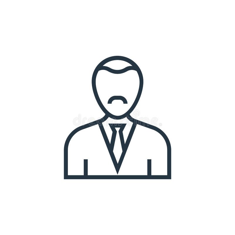Manager Vector Icon. Manager Editable Stroke. Manager Linear Symbol for ...