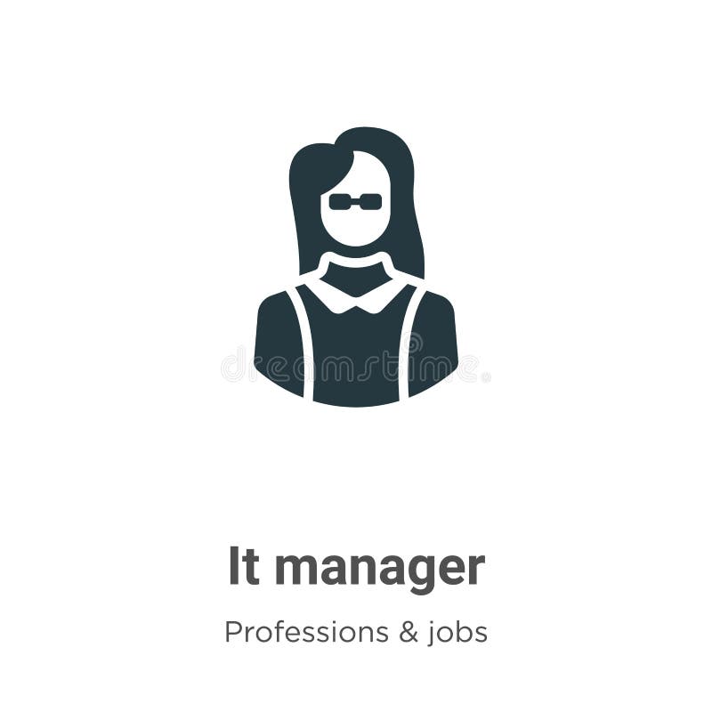 It Manager Vector Icon on White Background. Flat Vector it Manager Icon ...