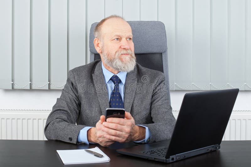 Manager Waiting for an E-mail Stock Photo - Image of documents, mobile ...