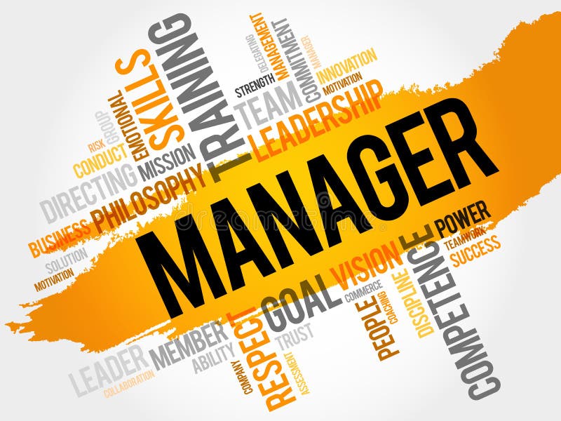 MANAGER word cloud stock illustration. Illustration of collage - 199965225