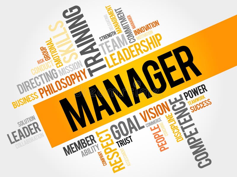 MANAGER word cloud stock illustration. Illustration of power - 200192365