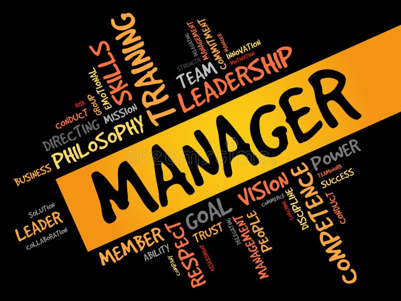 MANAGER word cloud stock illustration. Illustration of authority ...
