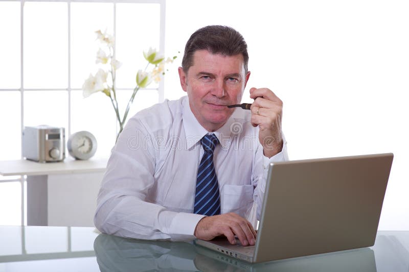 Manager at work stock image. Image of busy, computer - 17795017