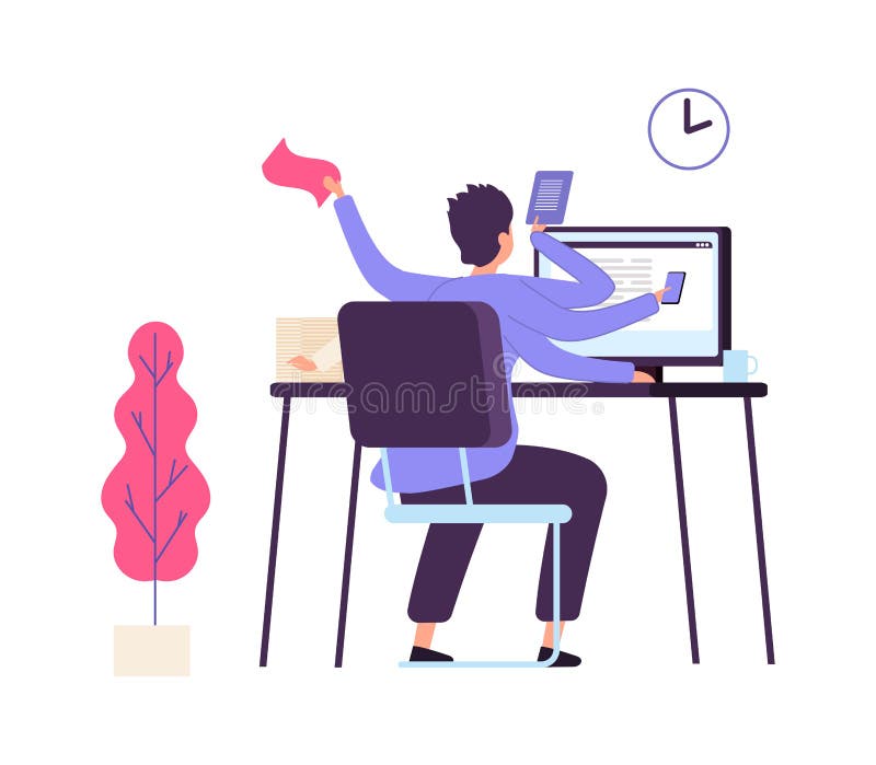 Busy Administrator Cartoon Stock Illustrations – 100 Busy Administrator ...