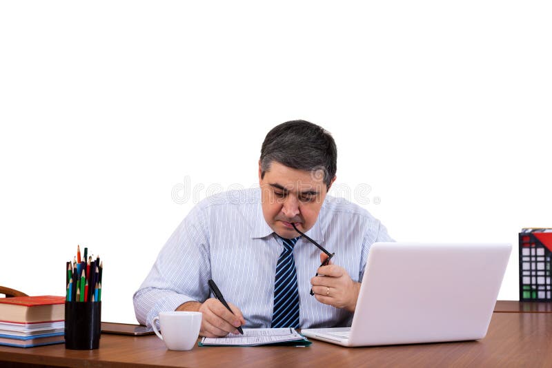 Manager at Work in the Office Stock Image - Image of office ...