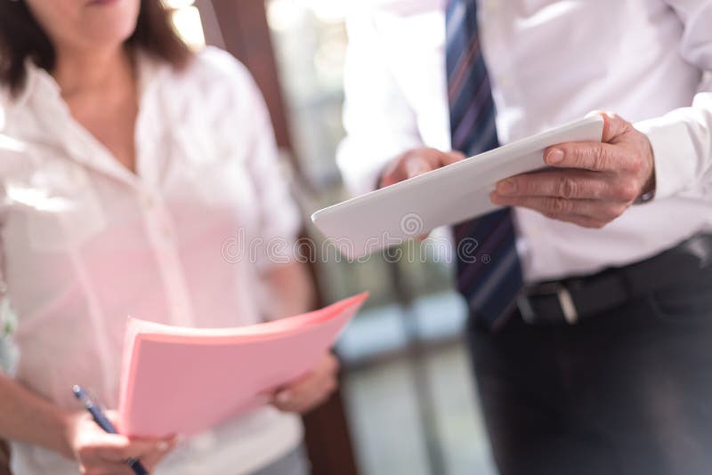 Manager Working with Executive Assistant Stock Photo - Image of ...