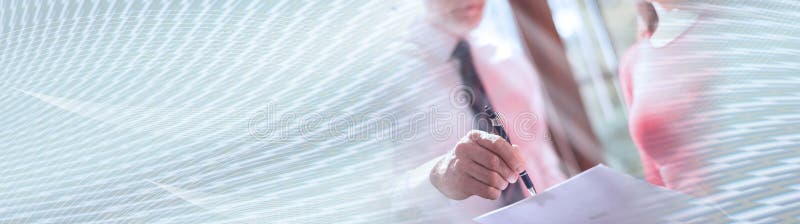 Manager Working with Executive Assistant. Panoramic Banner Stock Photo ...