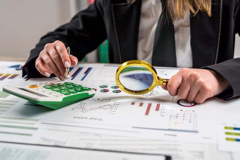 Manager Working with Finance Charts Graph and Doing Annual Analytic ...