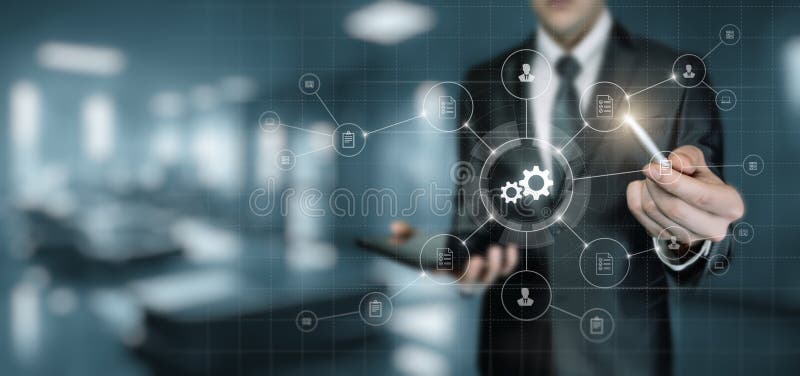 Manager Works with Business Processes Stock Photo - Image of business ...