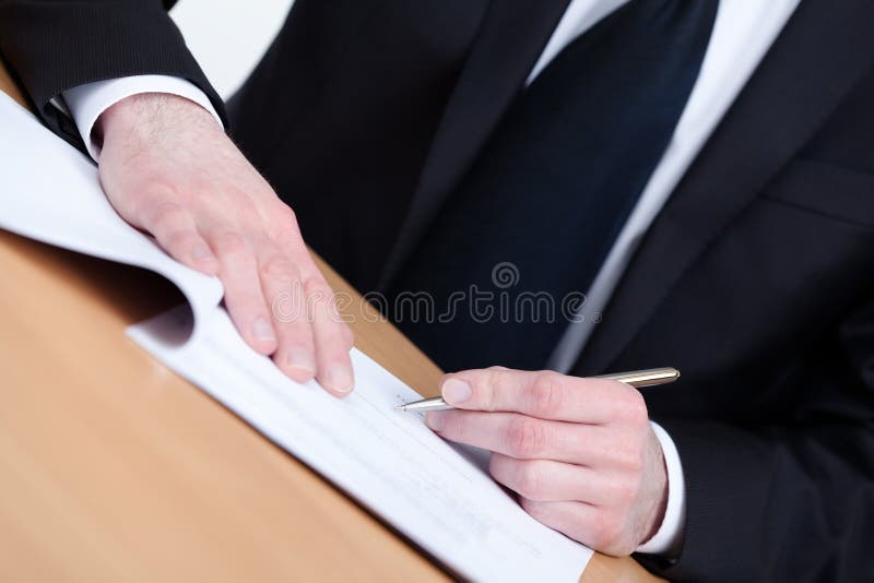 Manager Writing in the Notebook Stock Photo - Image of career, concept ...