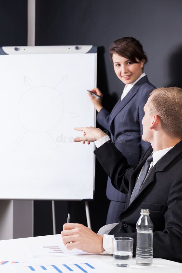 Manager Writing on Paper Board Stock Photo - Image of chief, paperwork ...