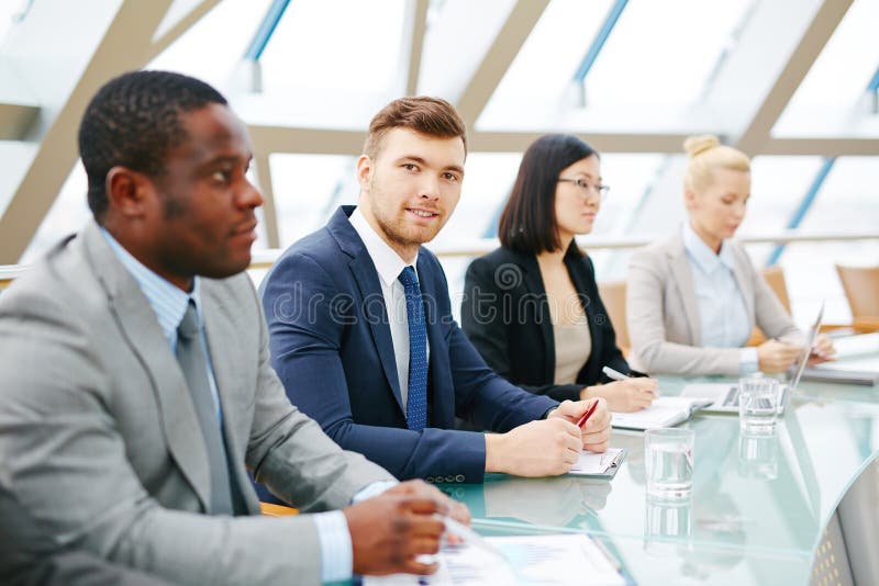 Managers at conference stock photo. Image of business - 65654468
