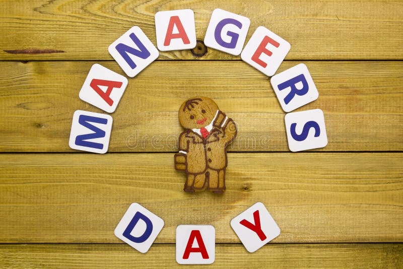 Congratulations To the Manager Stock Photo - Image of brown ...