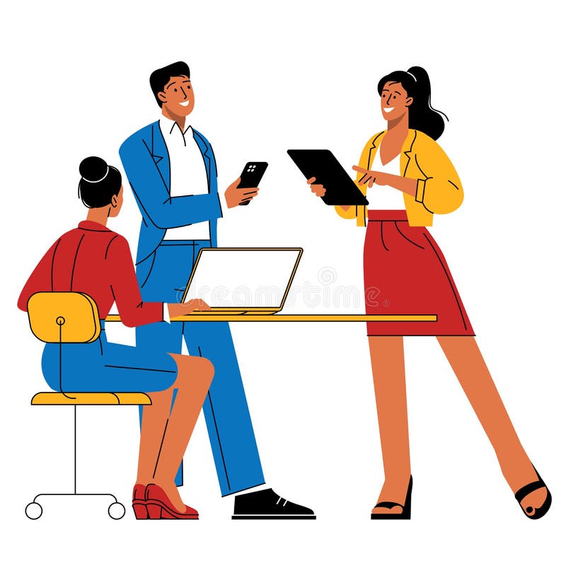 Managers are Discussing Business Issues Stock Vector - Illustration of ...