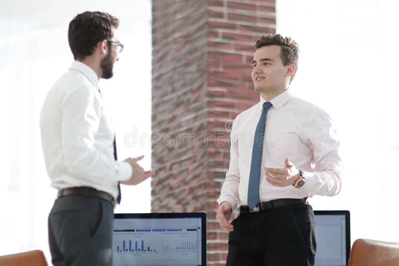 Managers Discuss Marketing Scheme Stock Image - Image of convention ...