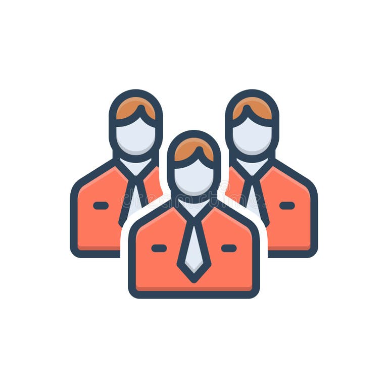 Color Illustration Icon for Managers, Stewards and Directors Stock ...