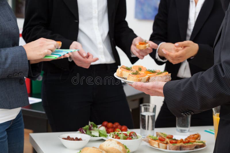 Managers Meeting on Breakfast Stock Image - Image of bread, eating ...