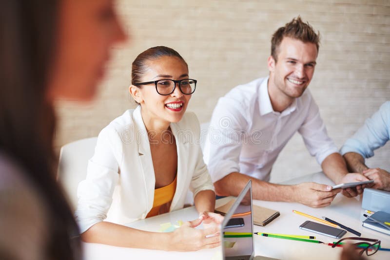Managers at meeting stock photo. Image of businesspeople - 56638332
