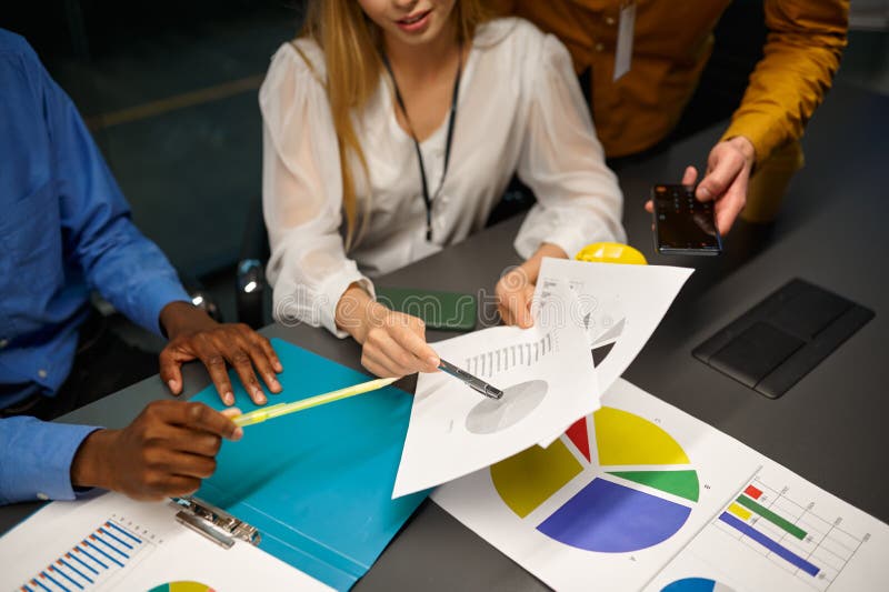 Managers at the Table, it Idea Presentation Stock Image - Image of ...