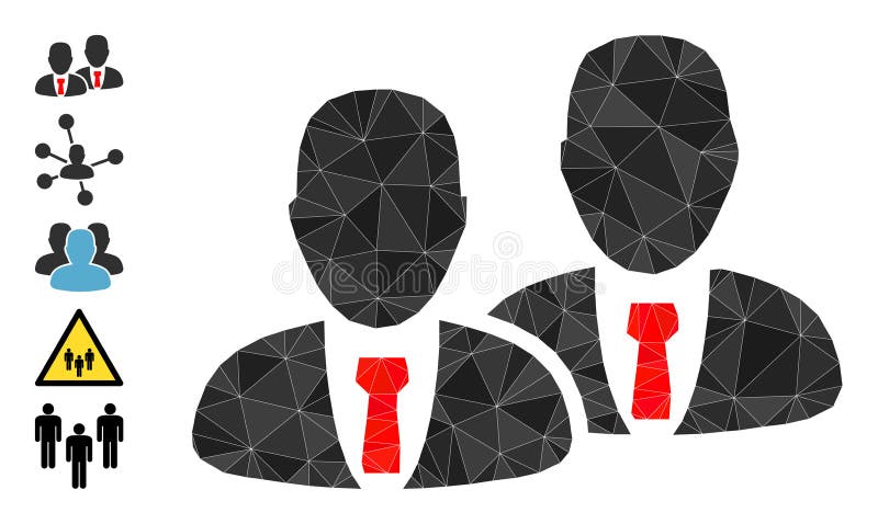 Managers Triangle Icon and Other Icons Stock Vector - Illustration of ...