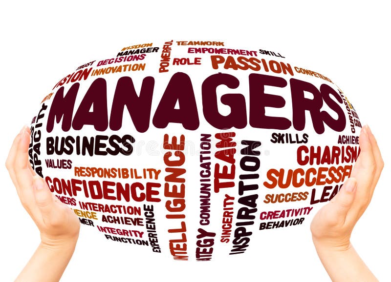 Managers Word Cloud Hand Sphere Concept Stock Image - Image of ...