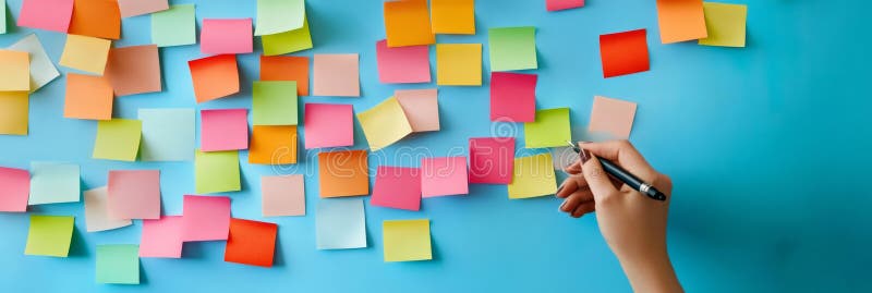 Managing Chaos with Colorful Sticky Notes for Effective Time Management ...