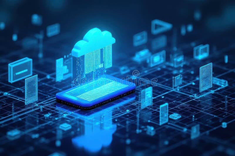 Managing Digital Assets in Today S Tech World Stock Illustration ...