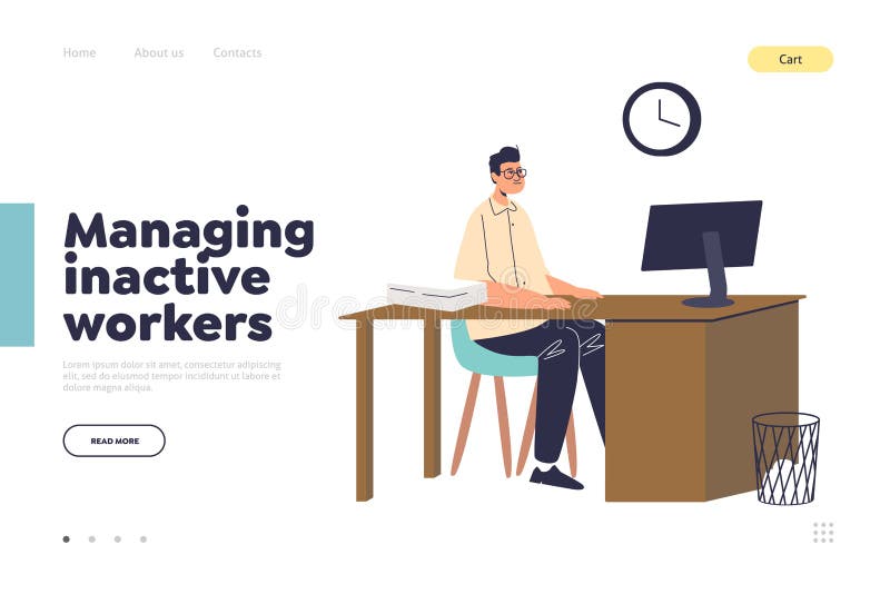 Managing Inactive Workers Landing Page with Office Worker ...