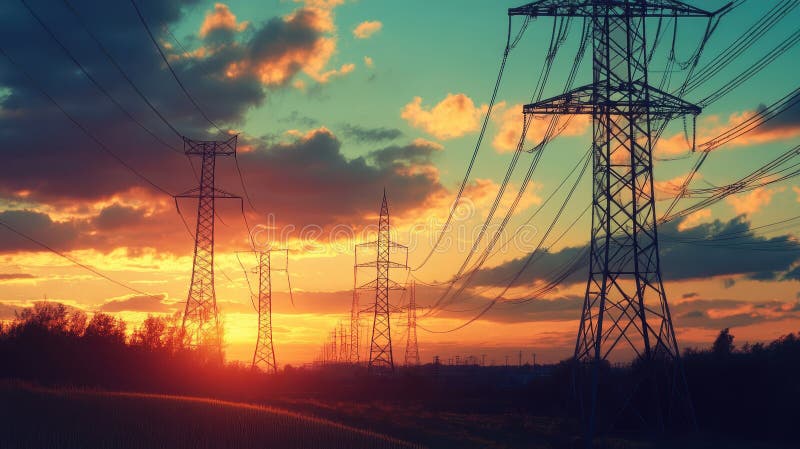 Managing Renewable Energy Flow with Smart Grid Technology at Sunset ...