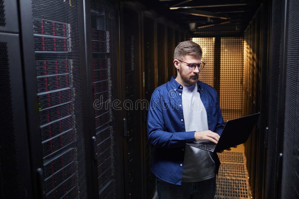 Managing Server Room Operations for Optimal Performance Stock Photo - Image of profession ...