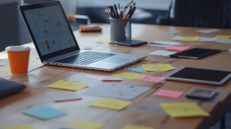 Managing Stress with Multitasking and Deadlines in Office Stock Photo ...