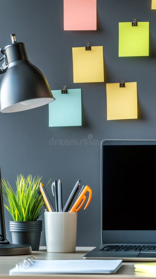 Managing Work Stress Organized Chaos Colorful Sticky Notes Stock Photos ...