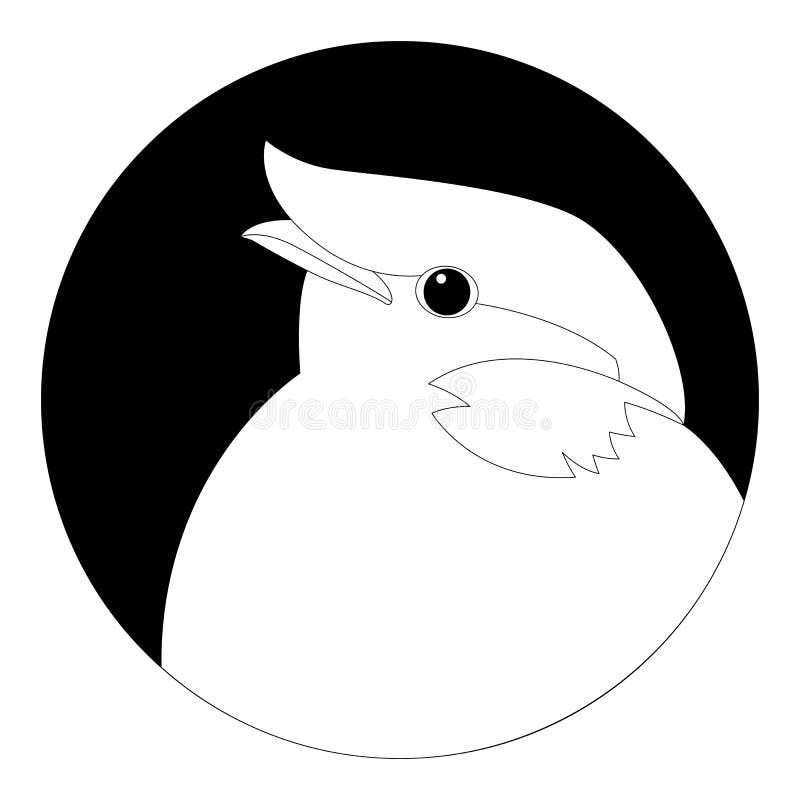 Manakin Face Head Vector Illustration Lining Draw Stock Vector ...