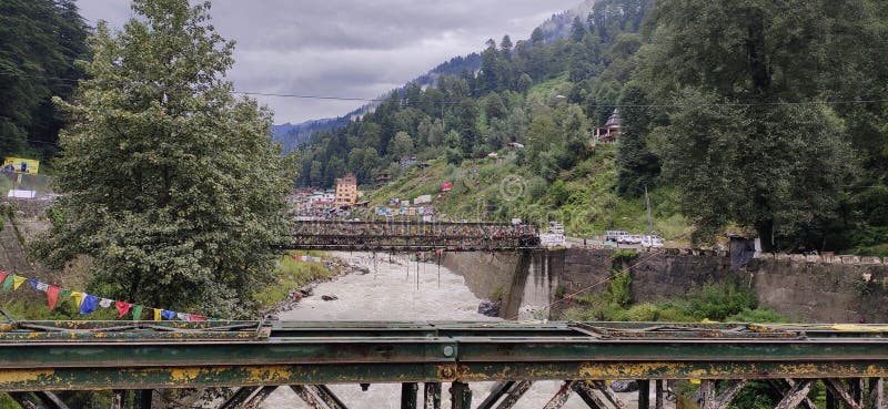 Manali Bridge, Manali, Beautiful Places Stock Image - Image of tourism ...