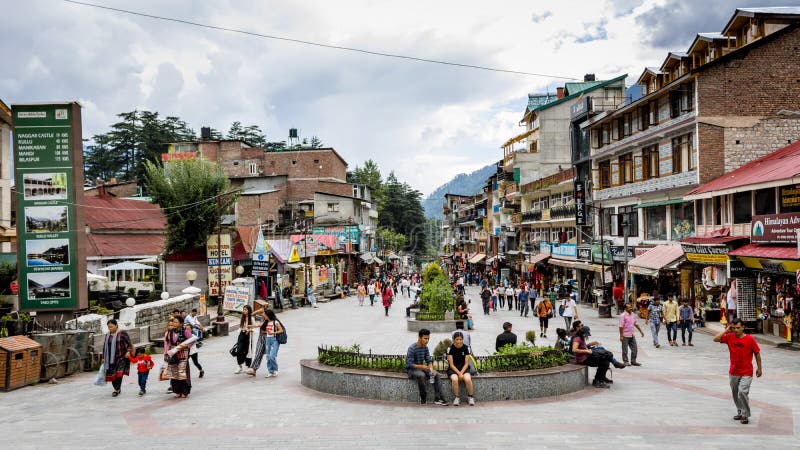 Manali - Mall Road is One the Famous Attraction in Manali Editorial ...