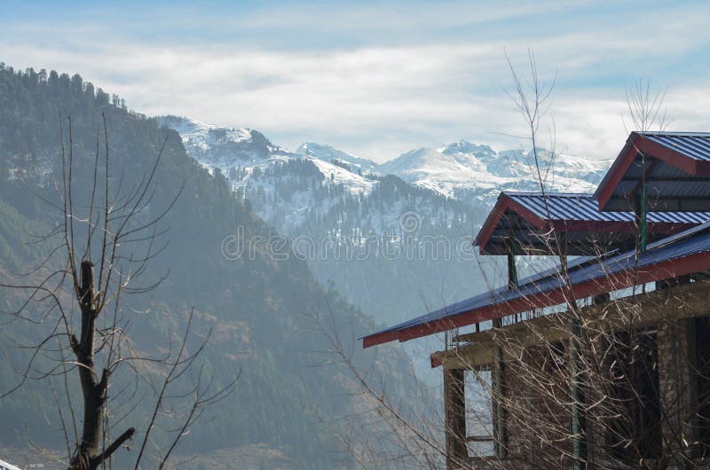 Manali mountains and trees stock photo. Image of manalitree - 137662094
