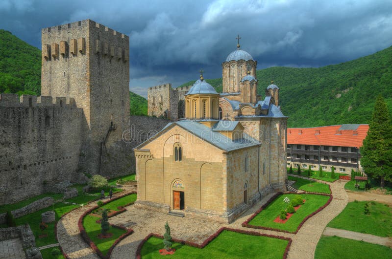 Manasija Monastery /Resava/ , Republic of Serbia Stock Image - Image of ...