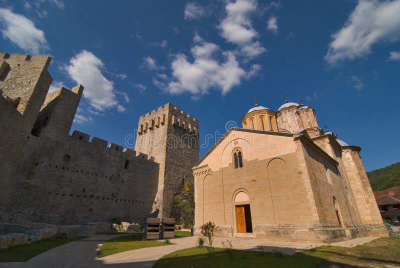 Manasija Monastery in Serbia Stock Image - Image of travel, ruins: 11660833