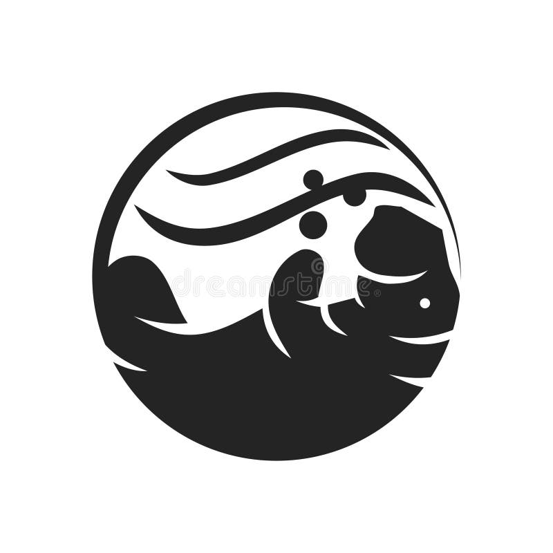 Manatee Logo Template Isolated. Brand Identity. Icon Abstract Vector ...