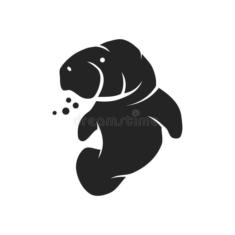Manatee Logo Template Isolated. Brand Identity. Icon Abstract Vector ...
