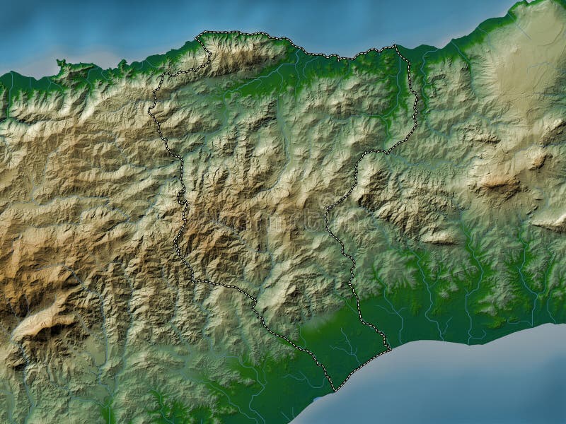 Manatuto, East Timor. Physical. No Legend Stock Image - Image of ...