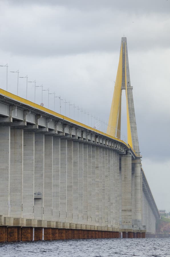 Manaus-Iranduba Bridge Over Negro River. Stock Photo - Image of ...