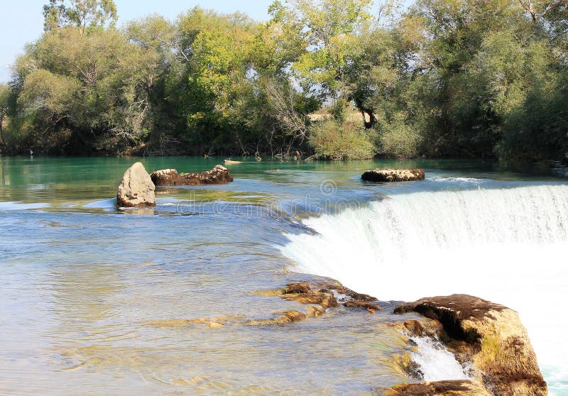 Manavgat Waterfall is Located 3 Kilometers from Side Stock Photo ...