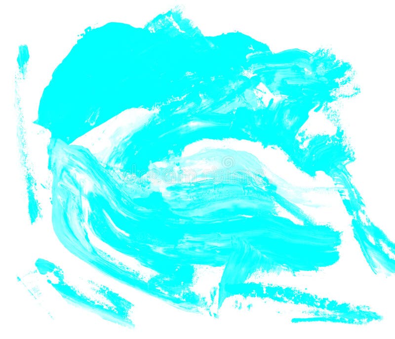 Mancha Azul Abstracta Aislada En El Fondo Blanco Imagen de archivo ...