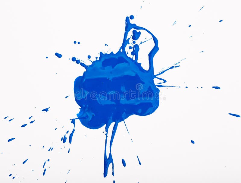 Mancha Azul Con Salpicaduras Foto de archivo - Imagen de cree, aislado ...