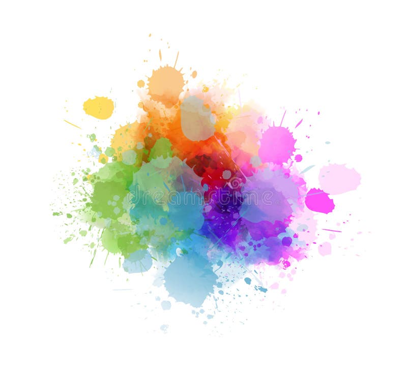 Mancha Multicolor De Salpicadura Acuarela Ilustración del Vector ...