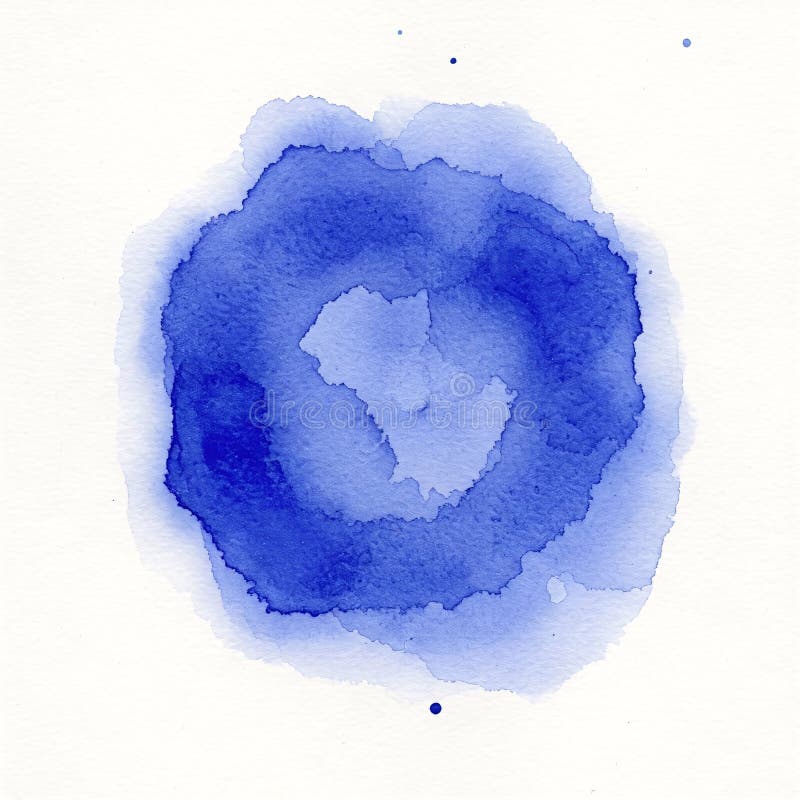 Mancha De Color Azul Aislada En Fondo Blanco Stock de ilustración ...