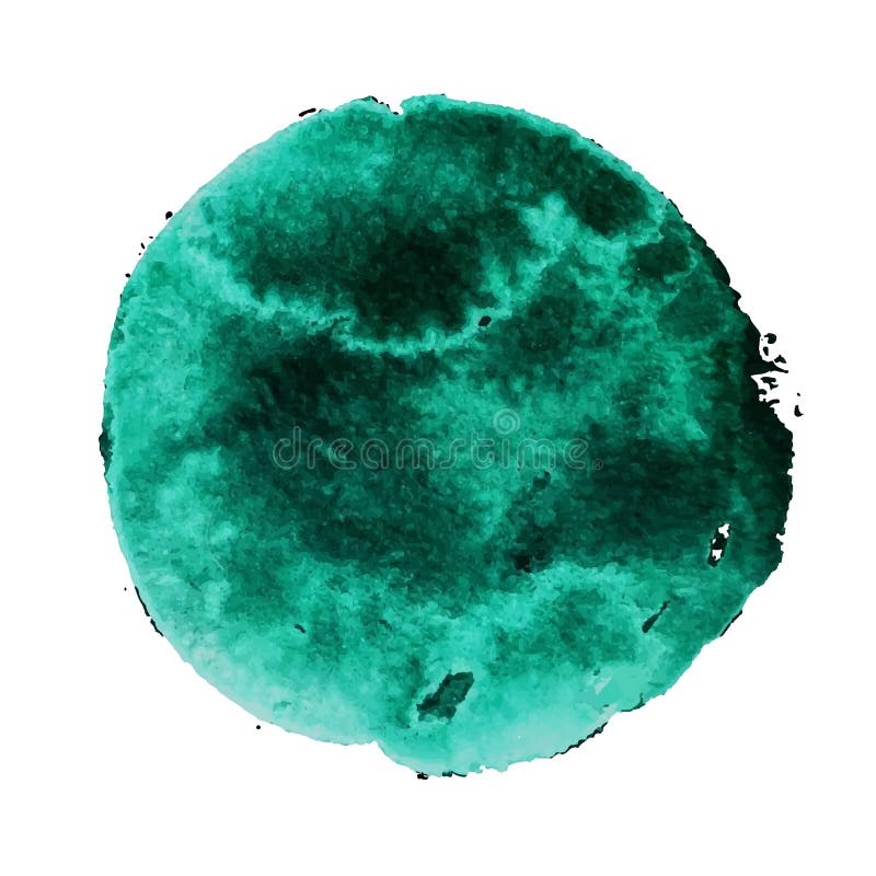 Mancha De La Acuarela De La Turquesa Ilustración del Vector ...