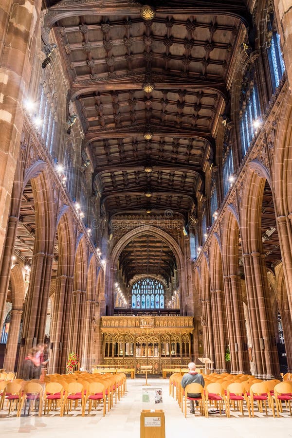 Manchester Cathedral nave editorial photo. Image of north - 62535861